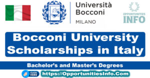 Bocconi University Scholarships in Italy 2025-26 | Apply Online